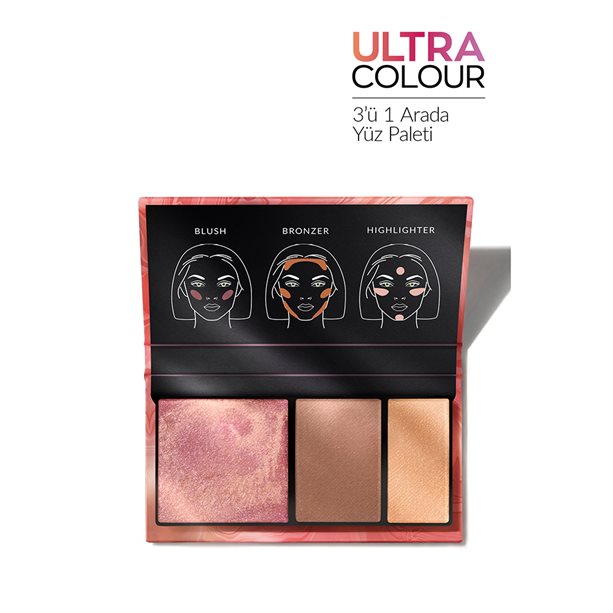 Ultra Colour 3ü 1 Arada Yüz Paleti