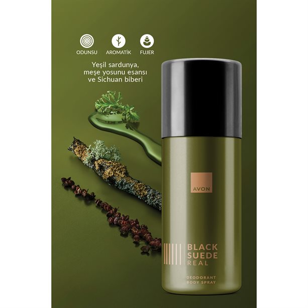 Black Suede Real Deodorant Body Spray 150ml