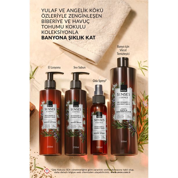 Avon Senses Essence Biberiye ve Havuç Tohumu Kokulu Oda Spreyi